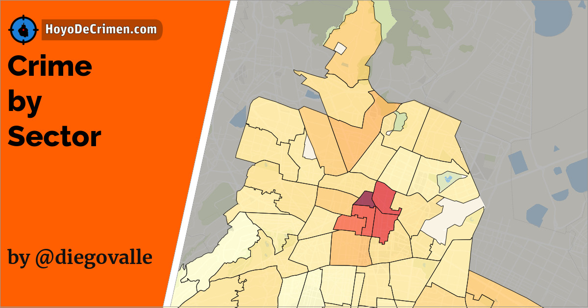 Map of Crime Rates in Mexico City by Sector